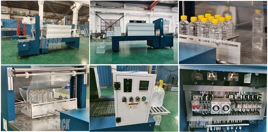 Semi Automatic Bottle Film Group Wrapper Heat Shrink Wrapping Packing ...