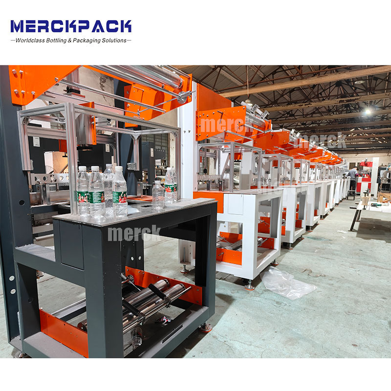 Semi Automatic Bottle Film Group Wrapper Heat Shrink Wrapping Packing ...